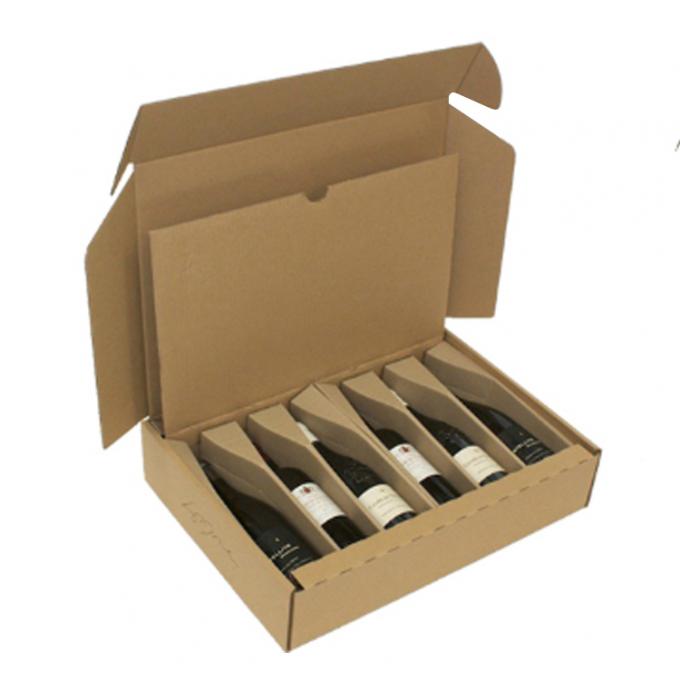 Recyclable Wine Bottle Cardboard Shipping Boxes Insert Kraft Paper ...