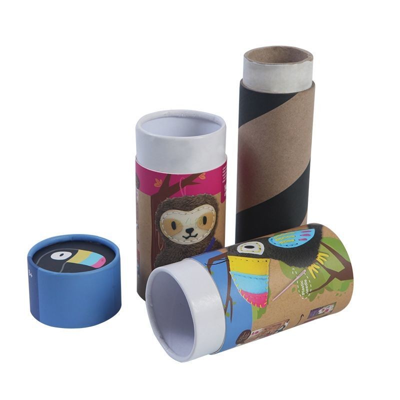 Cute Fancy Art Paper Cans Packaging Corrugated Cylinder Paper Tube ...